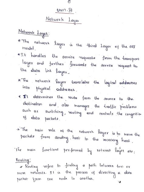 Unit Iii Network Layer Pdf
