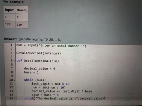 Solved Correction Needed In Python Program Convert An Octal