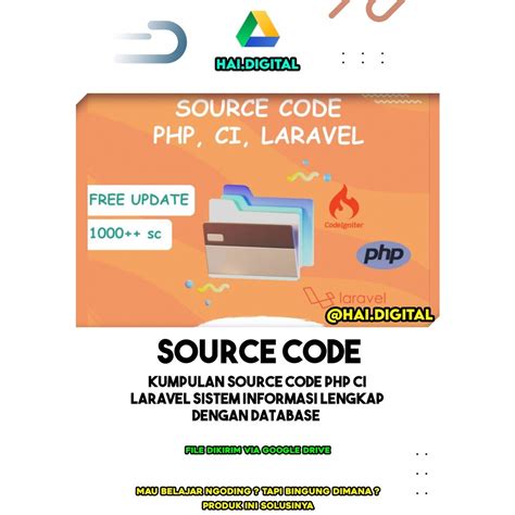 Jual Kumpulan Source Code Php Ci Laravel Sistem Informasi Lengkap