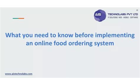 Ppt What You Need To Know Before Implementing An Online Food Ordering
