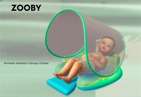 Zoobys Zooby Animesh Newborn Canopy Floatie 🌊👶