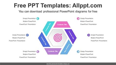 Split Hexagon Powerpoint Diagram Template For Free