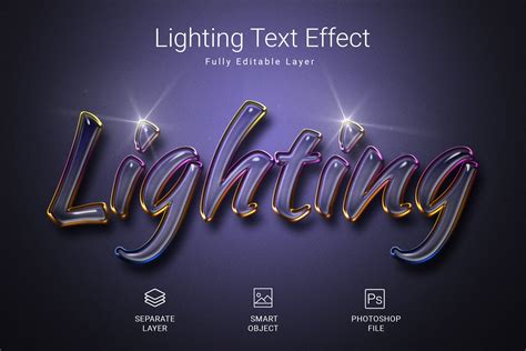 Lighting Psd Text Style Effect Layer Styles ~ Creative Market