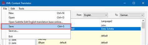 Using XML Content Translation Tool