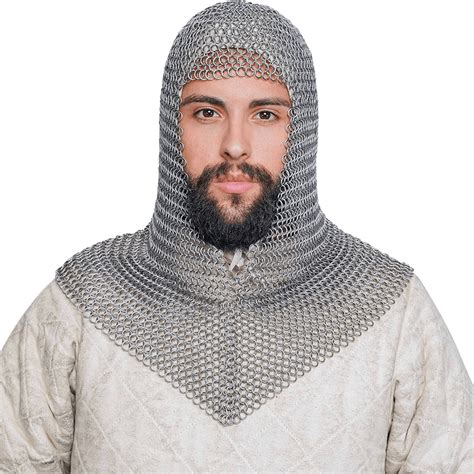 Stainless Steel Butted Chainmail Coif Stainless Steel Butted Chainmail Coif