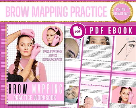 Brow Mapping Practice Workbook, Mapping Practice Course, Microblading Practice, PMU, Brow ...