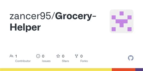 Github Zancer95 Grocery Helper