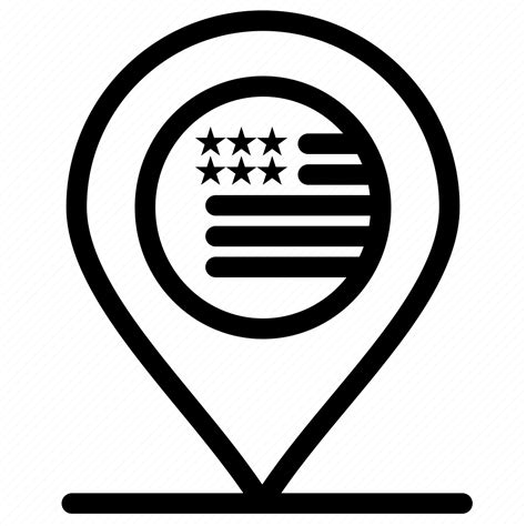 American Location Map Sign Icon Download On Iconfinder