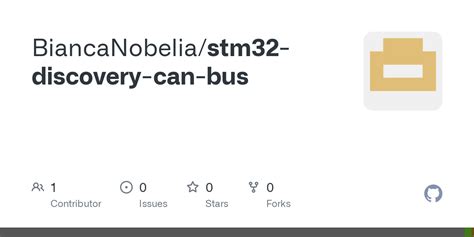GitHub BiancaNobelia Stm Discovery Can Bus