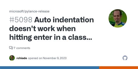 Auto Indentation Doesnt Work When Hitting Enter In A Class Method