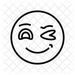 Wink Emoji Emoji Icon Download In Line Style