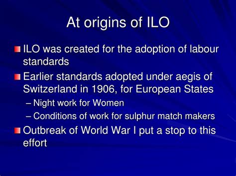 Ppt Ilo Standards Powerpoint Presentation Free Download Id5933156