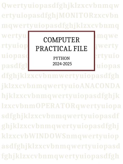 Computer Practical File Class 11 Pdf String Computer Science