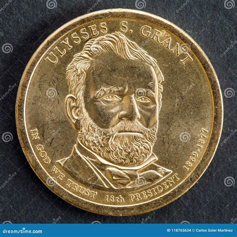 1 Dollar Coin With The Image Of Ulysses S Grant 18th President Of The