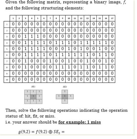 Given The Following Matrix Representing A Binary