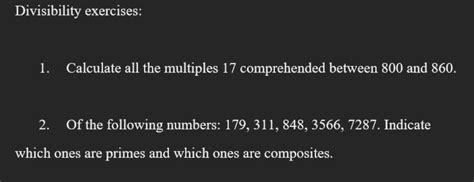 Solved Divisibility Exercises Calculate All The Chegg