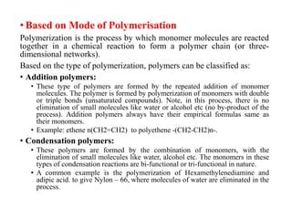 Polymers, types, synthesis, applications | PPT