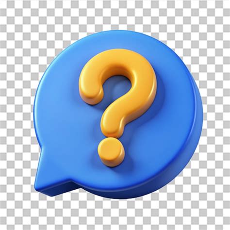 3d Question Mark On Speech Bubble Ask For A Help Sign Faq Questionnaire
