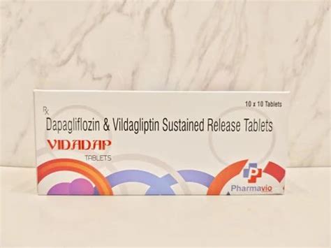 Dapagliflozin Vildagliptin Sustained Release Tablet Vidadap Tab 100 Mg At ₹ 1500 Box In Jirapur