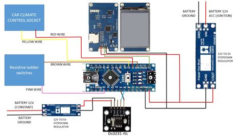 Car HVAC Clock Screen With An Arduino Nano Buttons For Setting The Clock I Feel Like I M Close