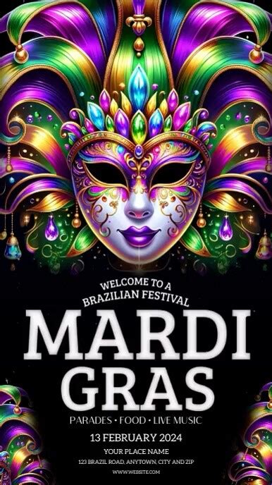 Mardi Gras Festival Carnival Template Postermywall