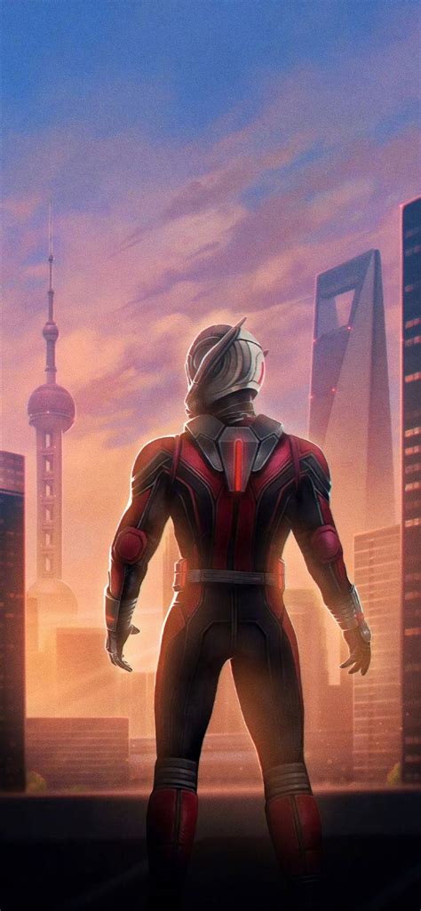 Download Ant Man In City Marvel Iphone Xr Wallpaper