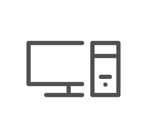 Monitor Icon Outline And Linear Vector 13021132 Vector Art At Vecteezy