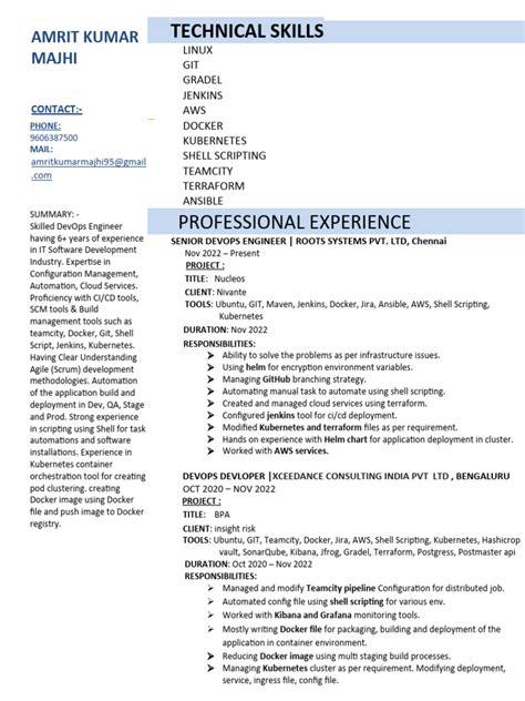 Amrit Kumar Majhi Resume Pdf Amazon Web Services Postgre Sql
