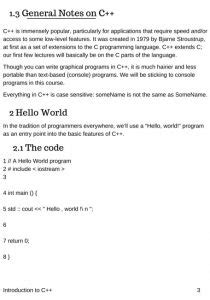 Introduction To C NoteXchange