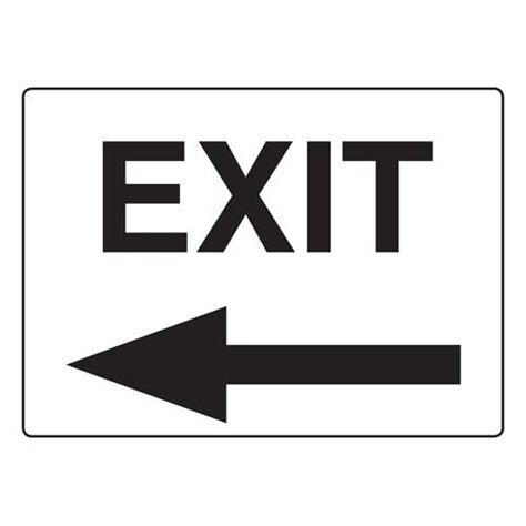 Exit Left Arrow Safety Signs Direct