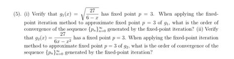 Solved 27 5 I Verify That 91c Has Fixed Point P