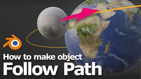 how to make object follow path in blender 3d animation tutorial youtube