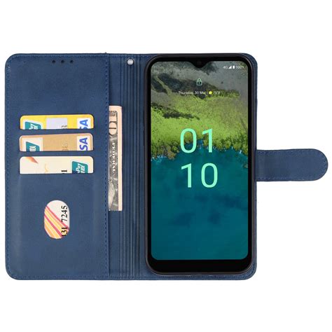 For Nokia C110 Leather Phone Case Blue