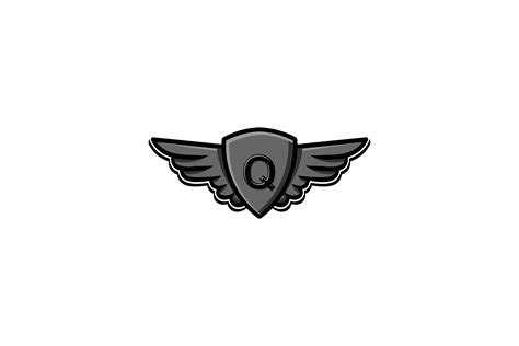 Initial Q Wing And Shield Logo Graphic By WANGS Creative Fabrica