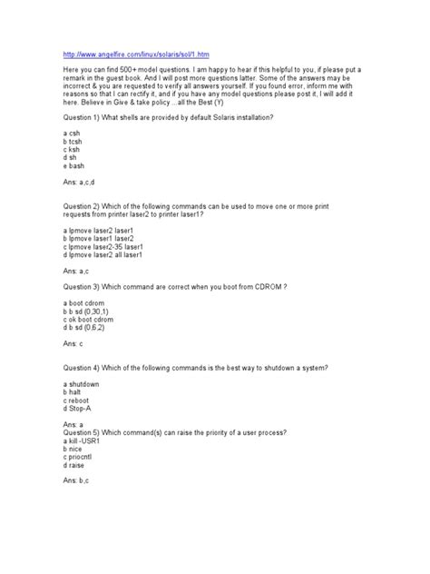 Questions Pdf Command Line Interface Computer File
