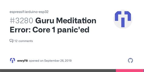 Guru Meditation Error Core Panic Ed Issue Espressif Arduino Esp GitHub