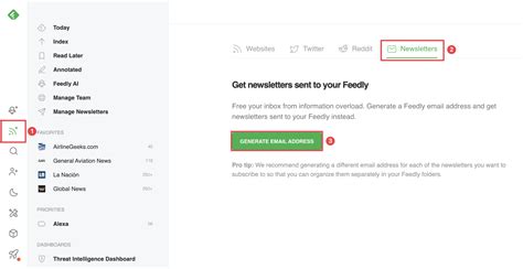 How to follow a Newsletter? - Feedly Documentation