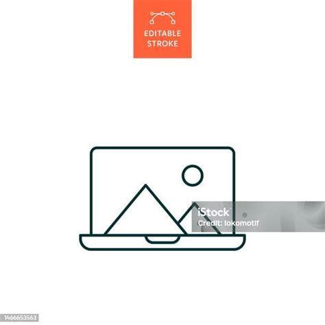 편집 가능한 획이 있는 이미지 갤러리 선 아이콘 아이콘은 웹 디자인 모바일 앱 Ui Ux 및 Gui 디자인에 적합합니다 가상
