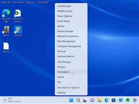 How To Access The Power User Menu On Windows 11
