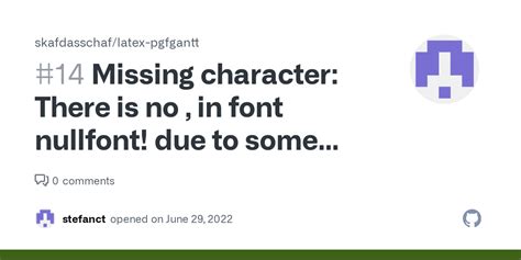Missing Character There Is No In Font Nullfont Due To Some Weird