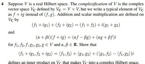 Solved 4 ﻿suppose V ﻿is A Real Hilbert Space The