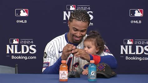 Amapola Lindor Joins Her Dad After The Game 10 09 2024 MLB Com