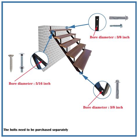 Steel Stair Step Riser 1 Step For Deck Height 12