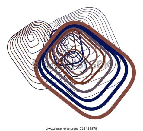 Geometric Conceptual Background Rounded Rectangle Pattern Stock Vector