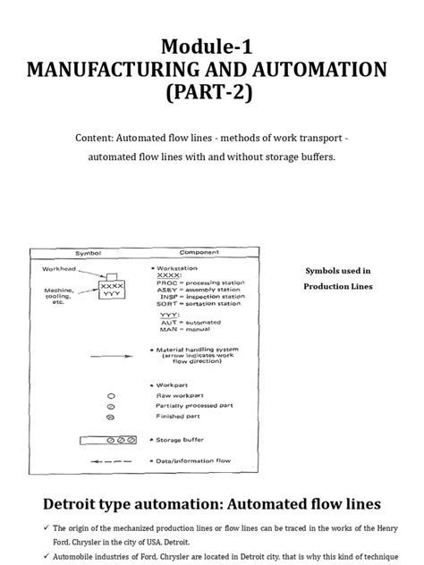 Module 1 Part 2 Automated Flow Lines Without And With Storage Buffers Pdf
