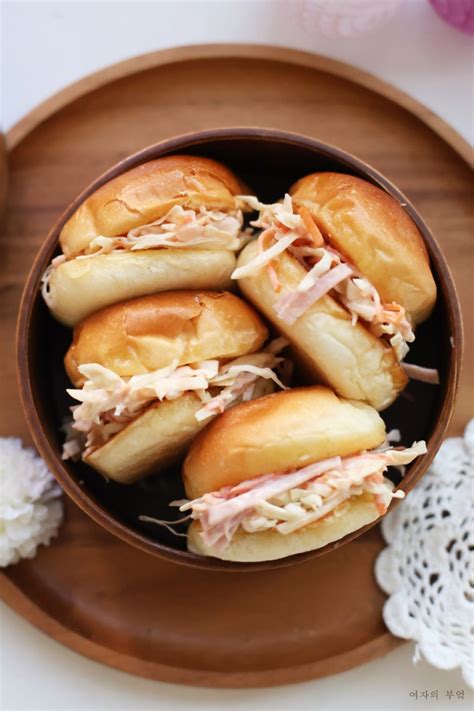 양배추 샐러드 소스 드레싱 만들기 양배추 샐러드빵 사라다빵 모닝빵 샌드위치 만드는 법 네이버 블로그