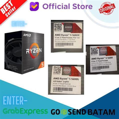 Jual Processor Cpu Amd Ryzen 5 5600 5600g 5600x Series Socket Am4 ...
