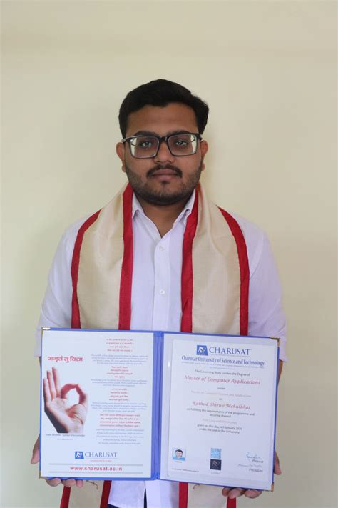 graduation mca charusatconvocation2025 milestone gratitude dhruv rathod 10 comments
