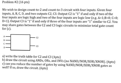 Solved We Wish To Design Count To And Count To Circuit Chegg Com