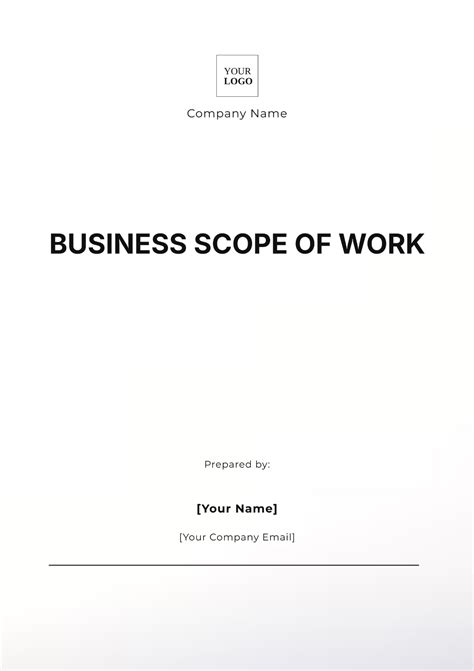 Free Cctv Scope Of Work Template Edit Online And Download